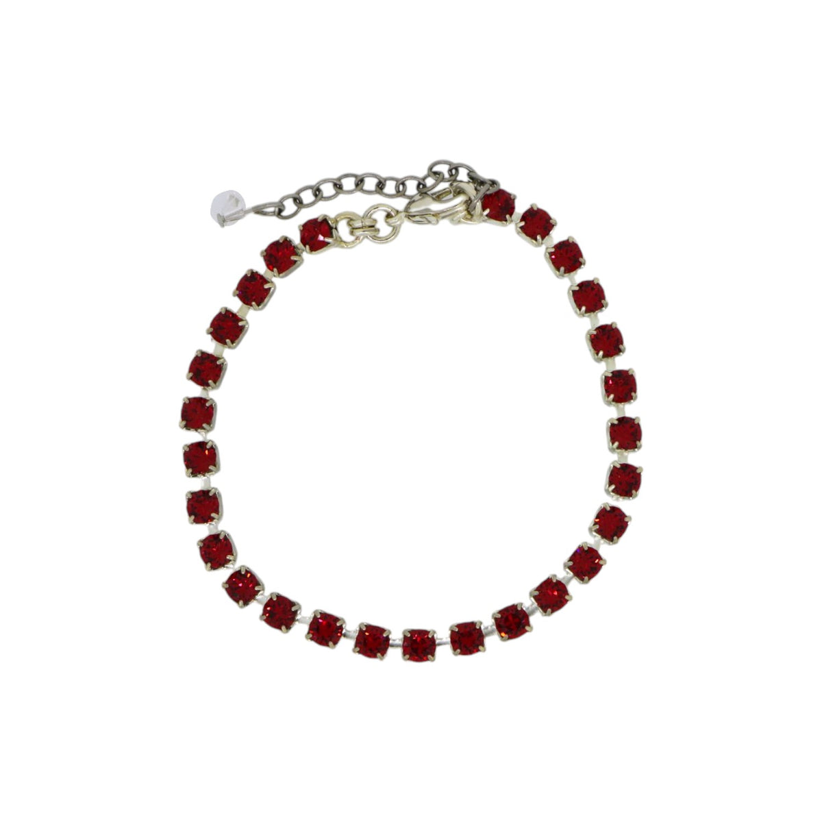 The Red Tennis Bracelet in Platinum – VICKISARGE